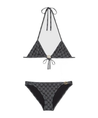 Gucci Printed Gg Stretch Jersey Bikini - Black