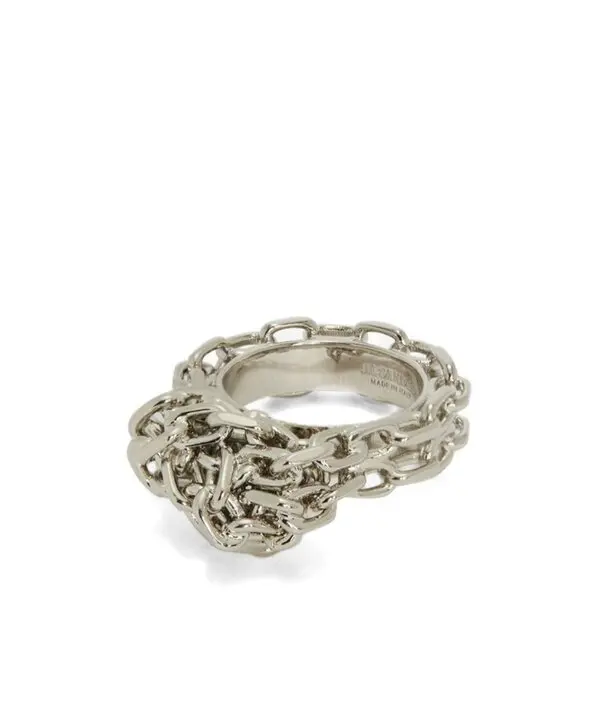 JIL SANDER Toned Knotted Chain Ring