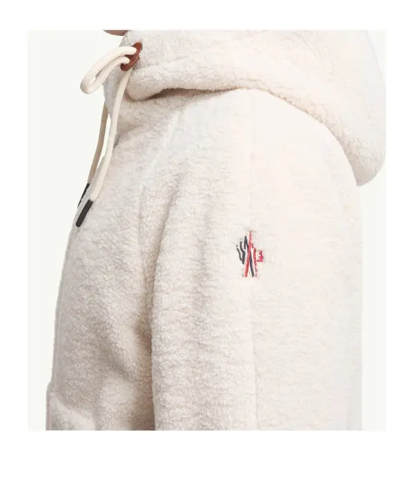 Moncler Zip-up Fleece Jacket With Drawstring Hood