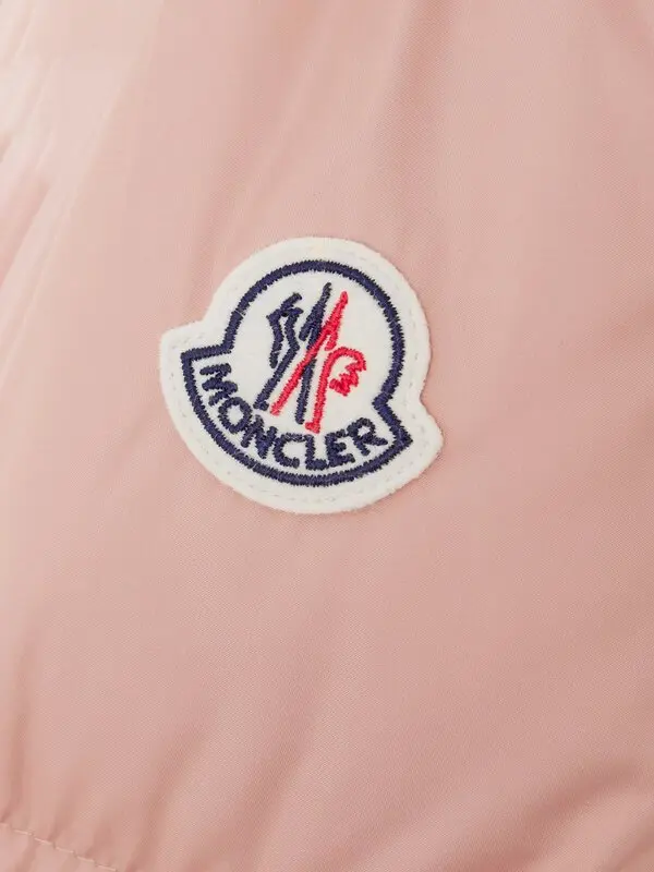 Moncler Brossette Zip-up Puffer Jacket - Nude
