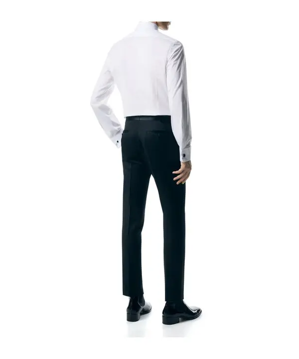 TOM FORD Pleated Bib-collar Cotton Shirt - White