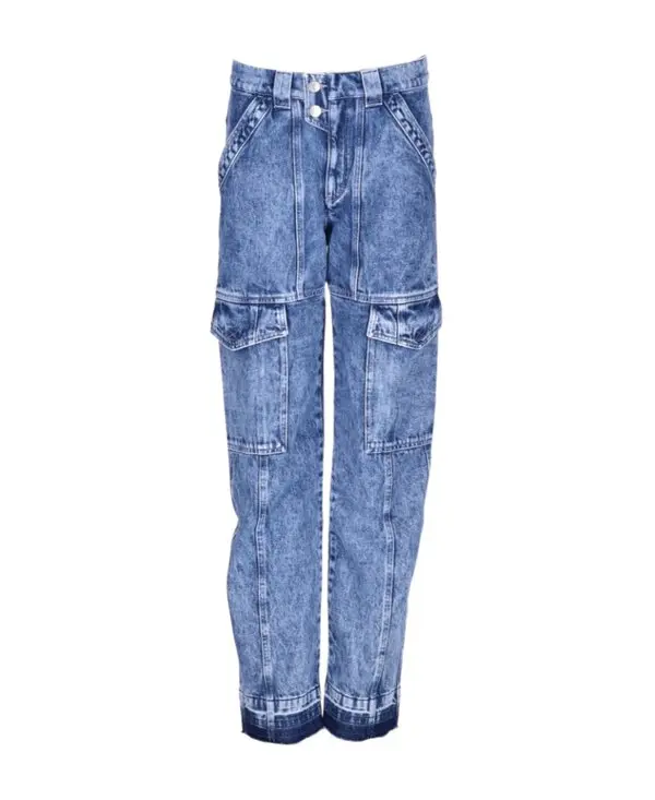Isabel Marant Étoile Cargo Pocket Straight Leg Jeans - Blue