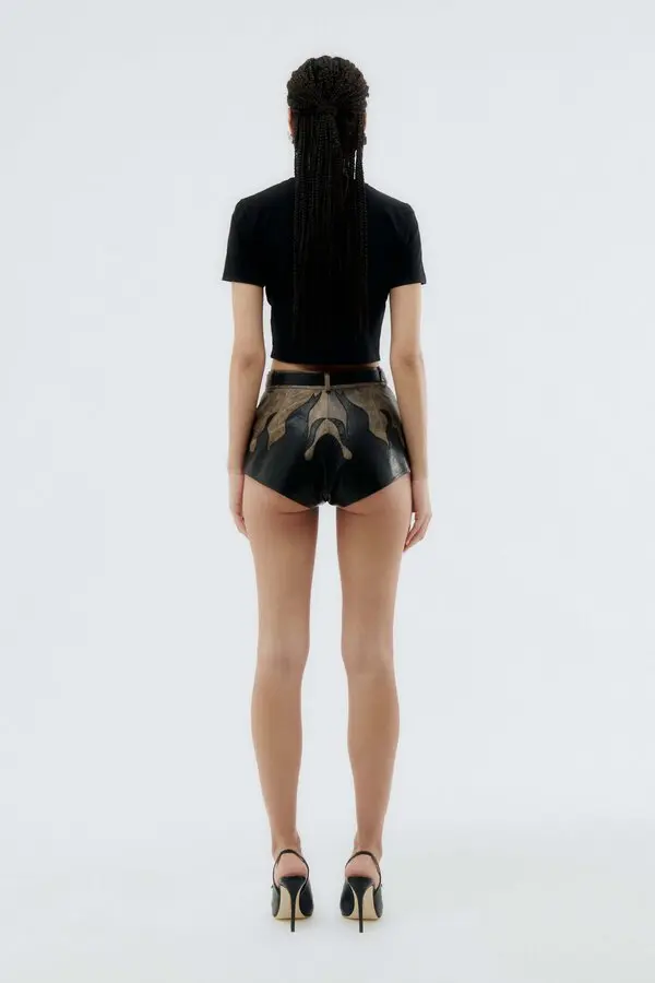 Alessandra Rich Embellished Cropped T-shirt