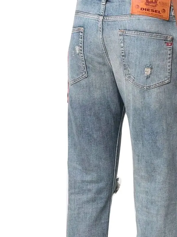 DIESEL® Distressed Straight-leg Jeans