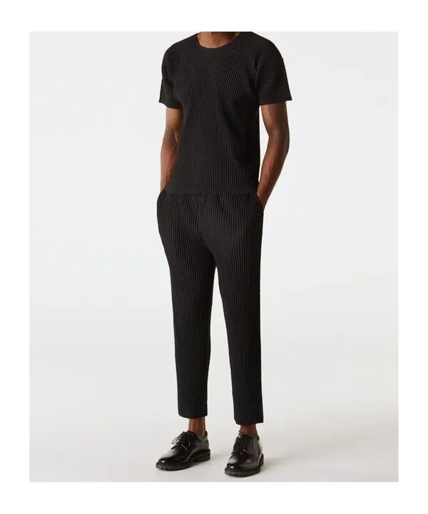 Issey Miyake Homme Plissé Pleated T-shirt - Black