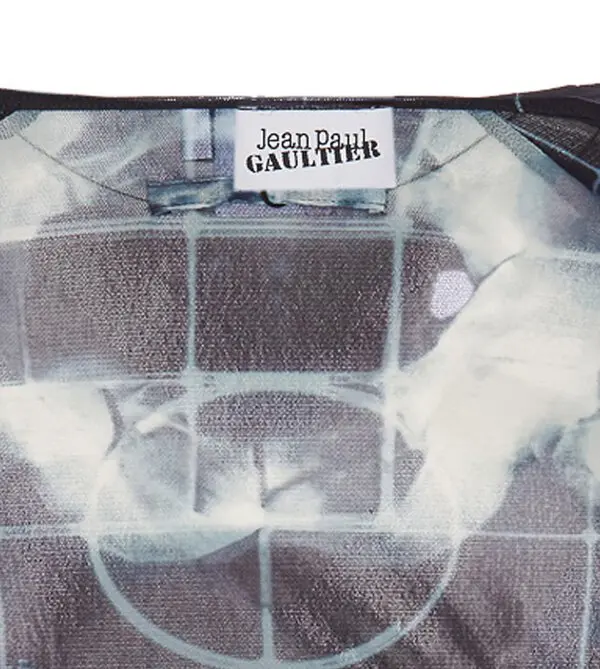 JEAN PAUL GAULTIER Graphic Print Semi-sheer Long-sleeved Top