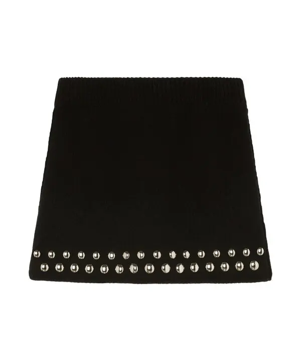 Alanui Love And Studs Mini Skirt - Black