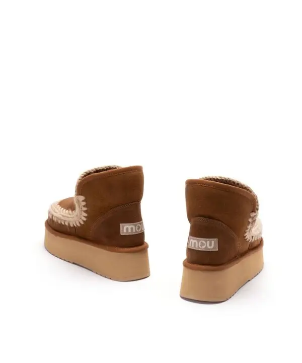 Mou Mini Eskimo Platform Boots - Cognac