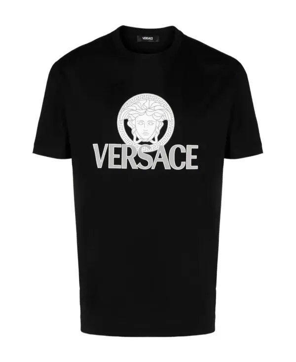 Versace Medusa Head-printed Crewneck T-shirt - Black
