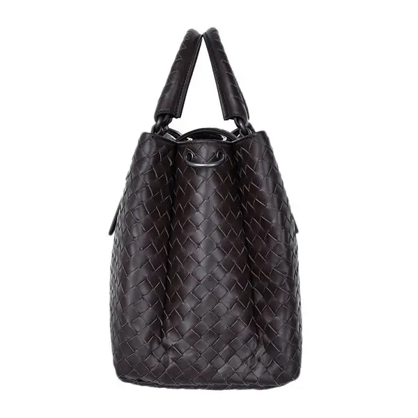 Bottega Veneta Woven Handbag With Metal Buckles