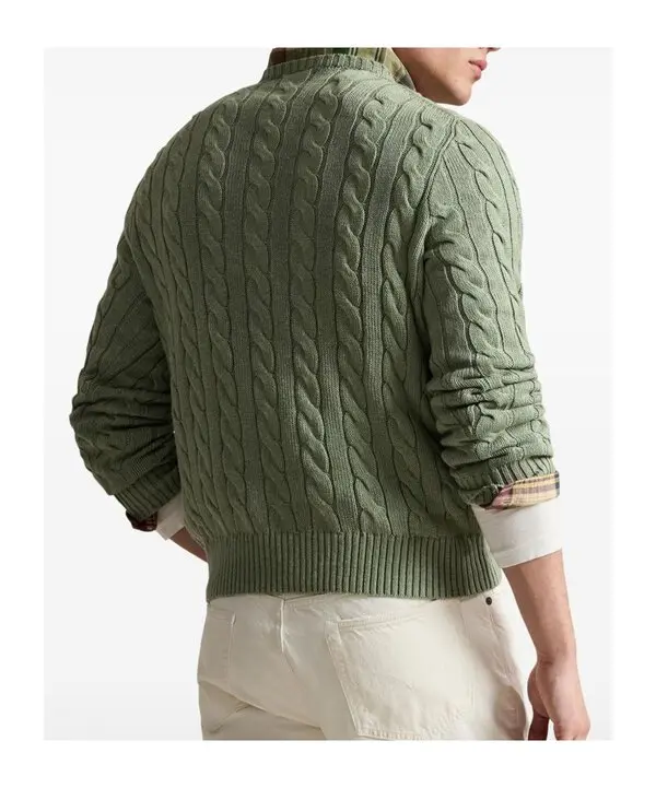 Polo Ralph Lauren Cable Knit Crewneck Sweater - Green