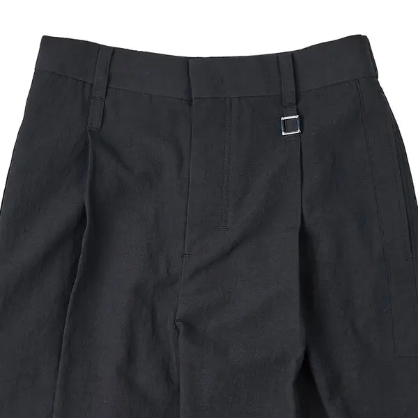 WOOYOUNGMI Belt Loop Casual Pants - Black