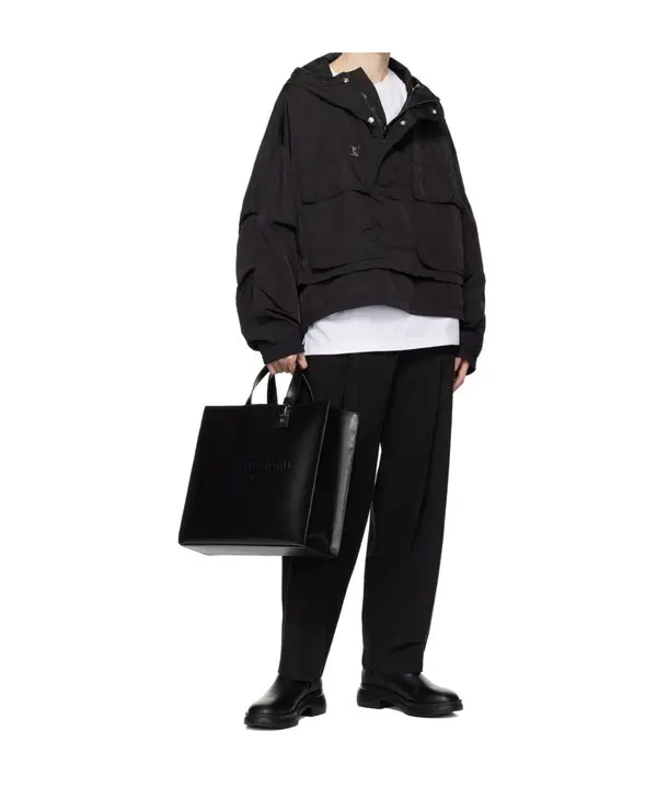 WOOYOUNGMI Belt Loop Casual Pants - Black