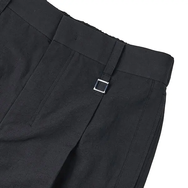 WOOYOUNGMI Belt Loop Casual Pants - Black