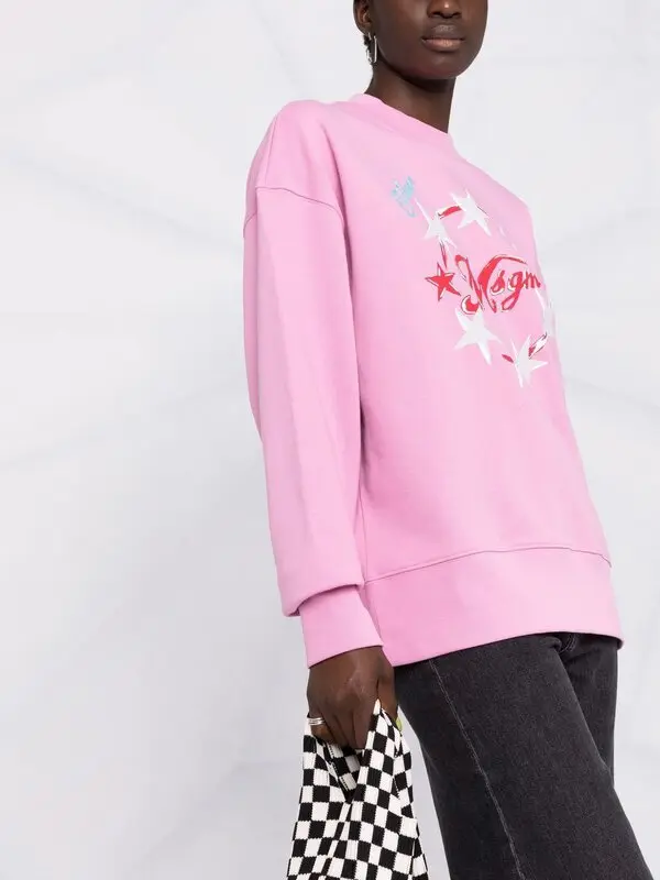 MSGM Logo Print Crewneck Sweatshirt