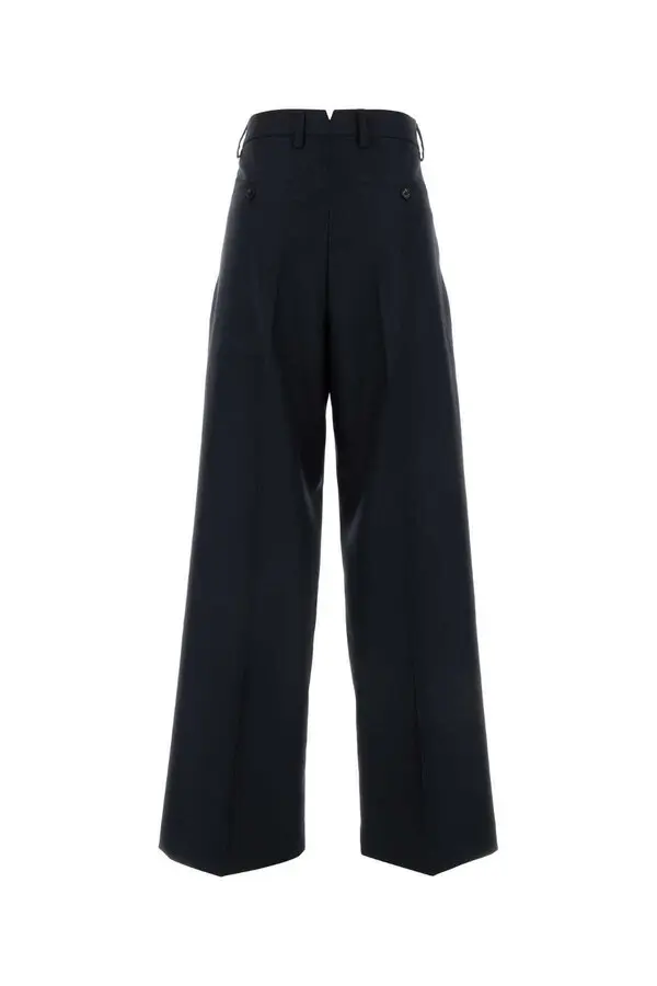 AMI Paris Pleated Zip-up Trousers - Black