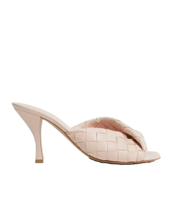 Bottega Veneta Woven Leather Blink Mule - Cameo