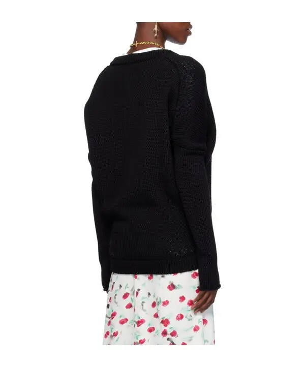 Marni Logo Embroidered V-neck Buttoned Cardigan