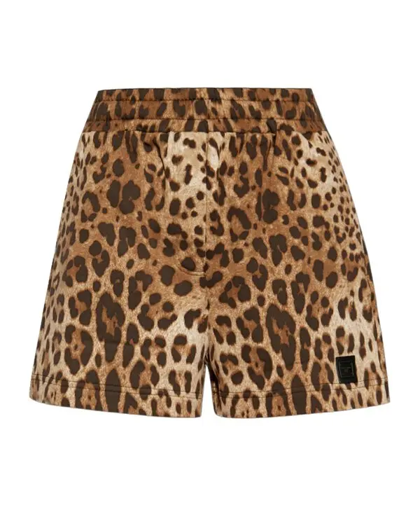 Dolce & Gabbana Leopard Print Shorts - Brown