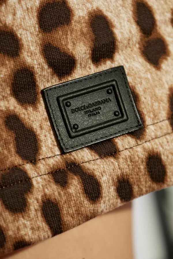 Dolce & Gabbana Leopard Print Shorts - Brown
