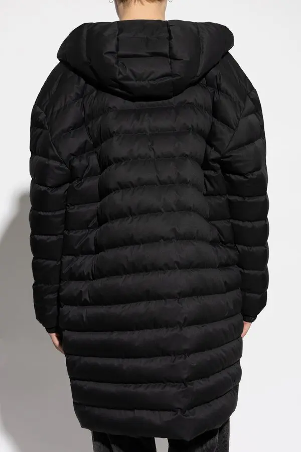 Dolce & Gabbana Quilted Down Coat With Logo Patch