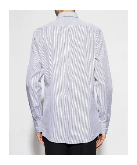 Dolce & Gabbana Dolce Gabbana Striped Curved Hem Shirt