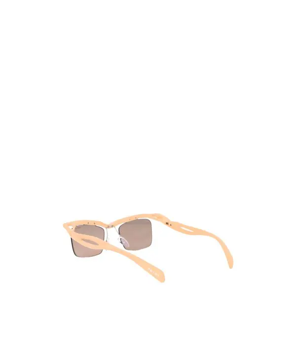 Prada Rectangular Frame Sunglasses With Logo Detail - Pink