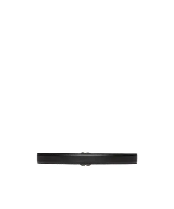 Gucci Gg Marmont Embellished Thin Belt - Black