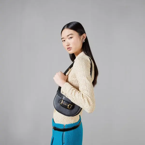 Gucci 1955 Horsebit Mini Shoulder Bag - Black