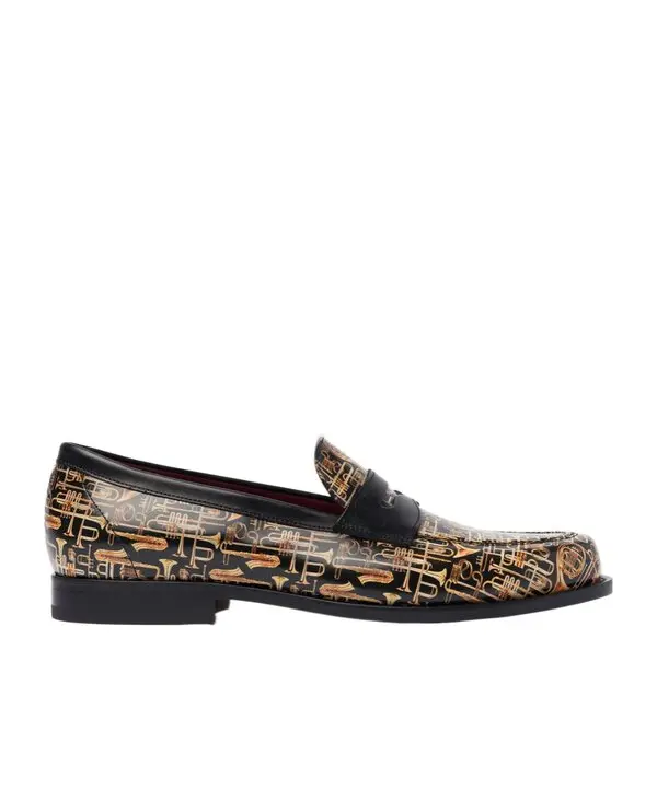 SCAROSSO Round Toe Casual Loafers - Black