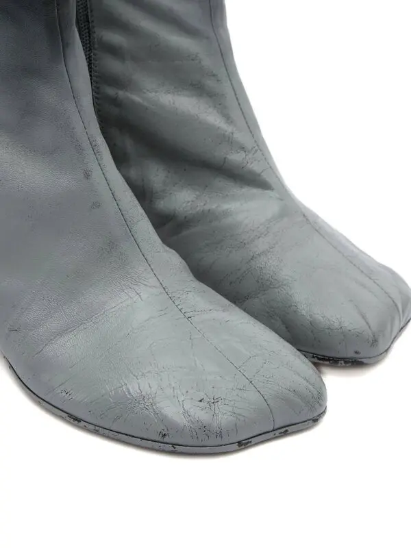 MAISON MARGIELA Leather Ankle Boots - Black