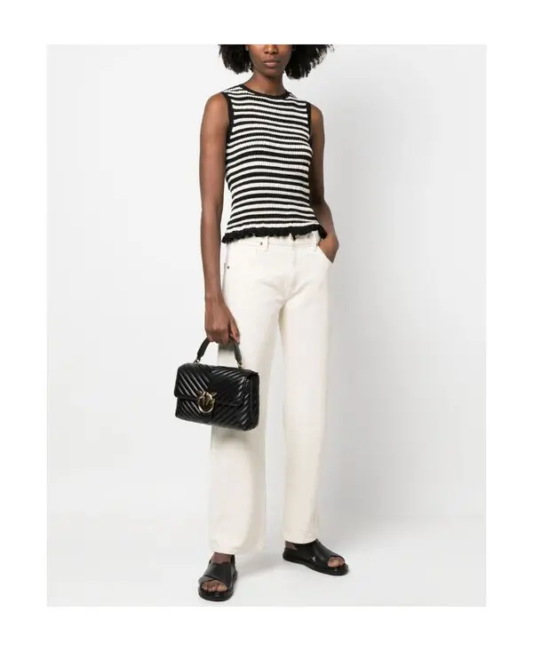 Pinko Quilted Leather Shoulder Bag