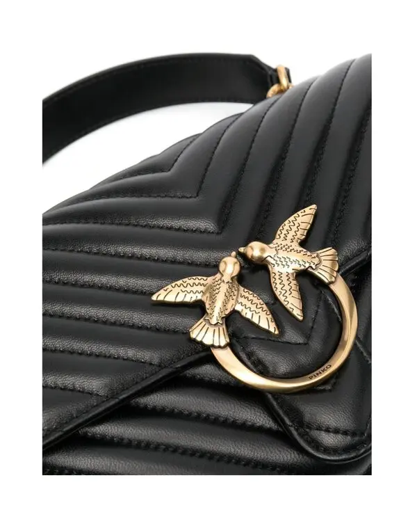 Pinko Quilted Leather Shoulder Bag