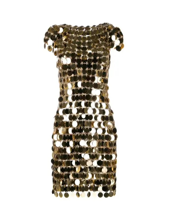 Rabanne Sequin Chain-disc Embellished Mini Dress - Multicolor