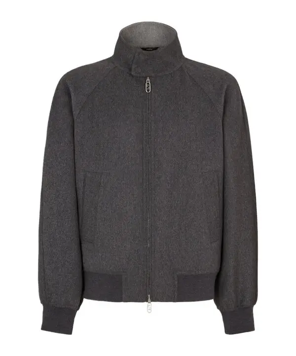 Fendi Zip-up Bomber Jacket - Grey