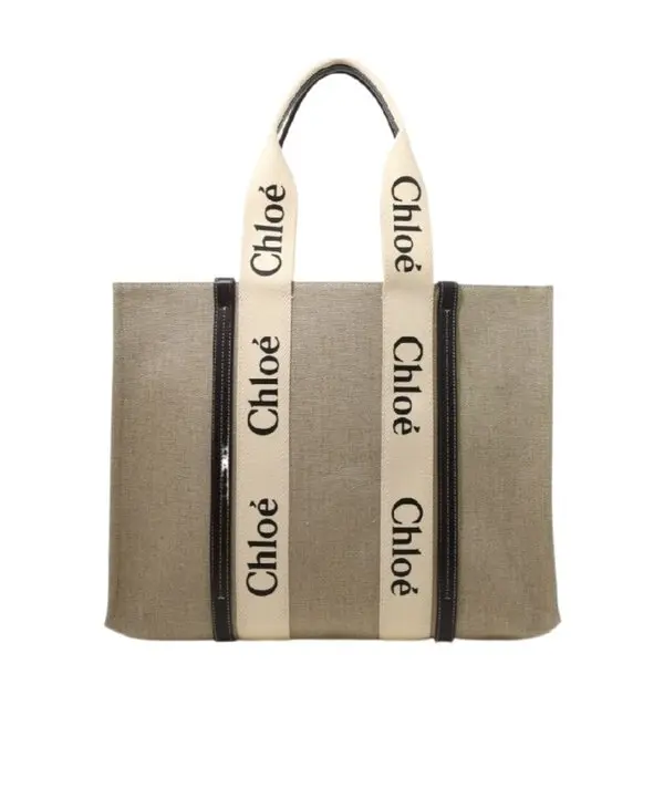 Chloé Woody Large Tote Bag - Nude