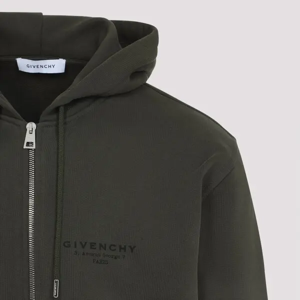 Givenchy Logo Printed Zipped Hoodie