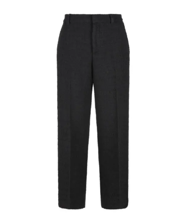 Gucci Gg Plaque Tweed Trousers