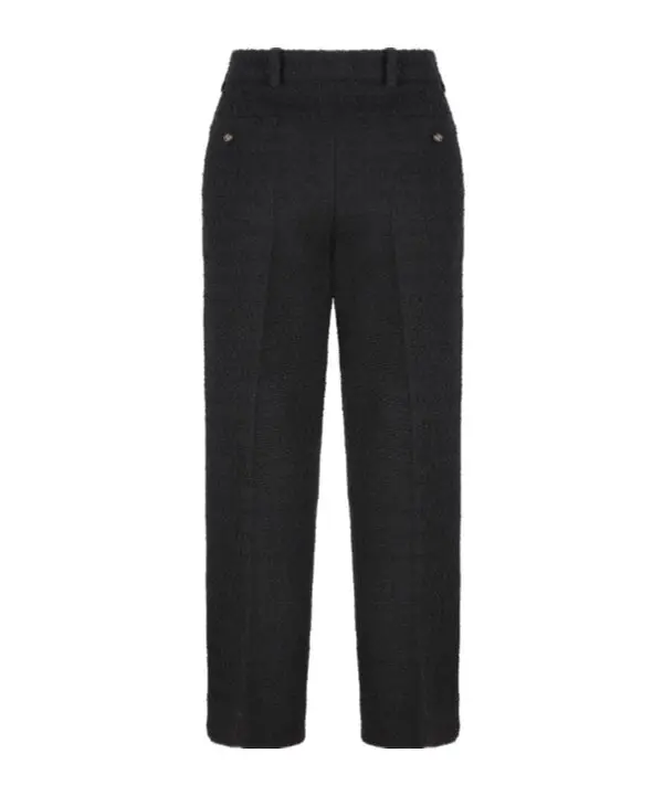 Gucci Gg Plaque Tweed Trousers