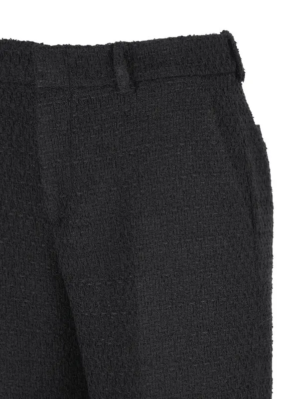 Gucci Gg Plaque Tweed Trousers