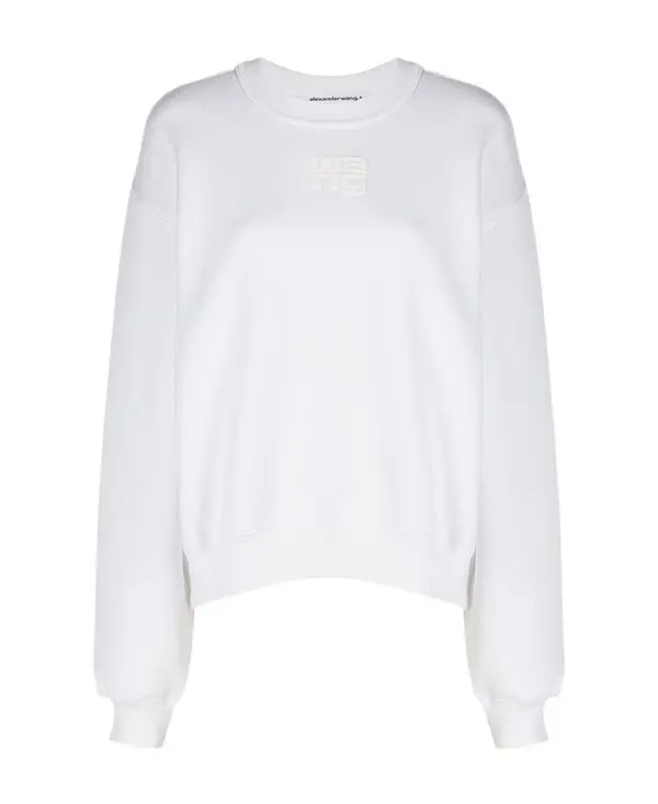 Alexander Wang Logo Printed Crewneck Sweatshirt - White