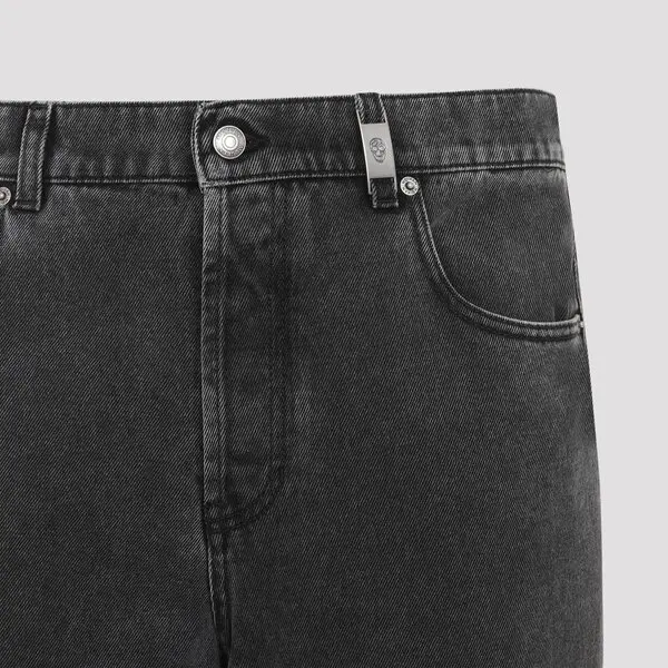 Alexander McQueen Logo Patch Wide-leg Jeans