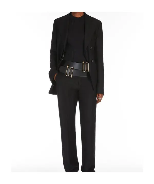 Sportmax Crewneck Sleeveless Ribbed Tank Top - Black