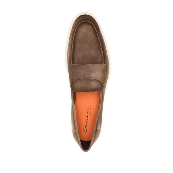 Santoni Almond Toe Loafers