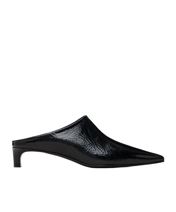 JIL SANDER Pointed Toe Mules - Black