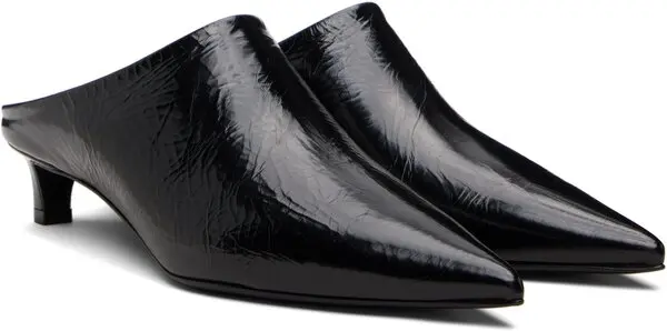JIL SANDER Pointed Toe Mules - Black