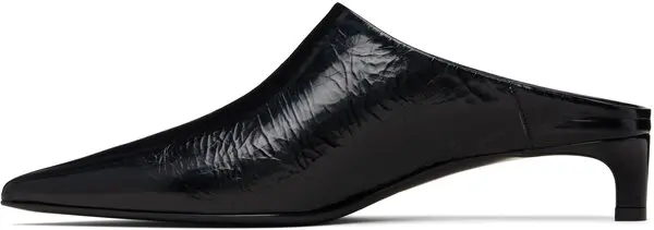 JIL SANDER Pointed Toe Mules - Black