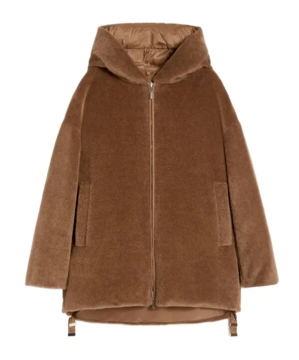 Max Mara Olivia Reversible Zip-up Hooded Coat - Camel