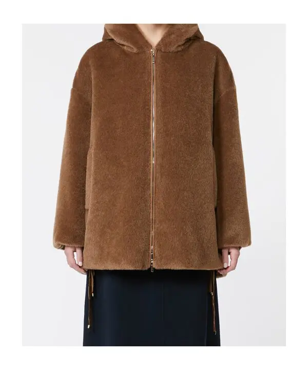Max Mara Olivia Reversible Zip-up Hooded Coat - Camel
