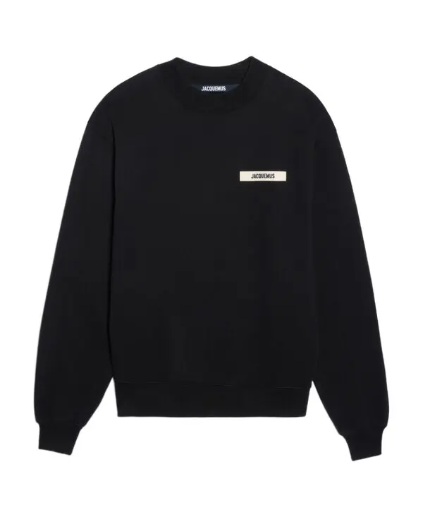Jacquemus Logo Patch Crewneck Sweatshirt - Black